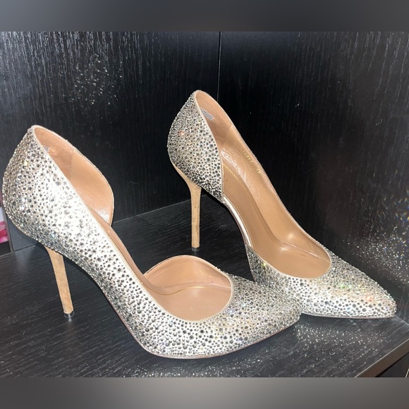 Gucci | Shoes | Gucci Grege Rhinestone Crystal Heels Raso Seta 38 ...
